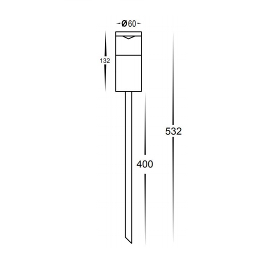 Perspex Lens Titanium Aluminium Garden Spike Light