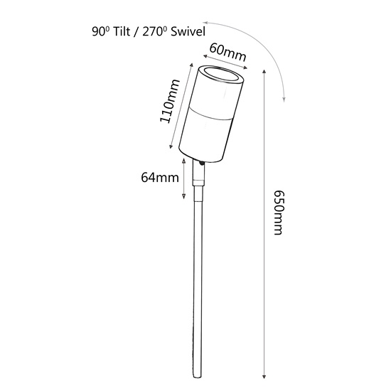Stainless Steel 316 Garden Spike Light