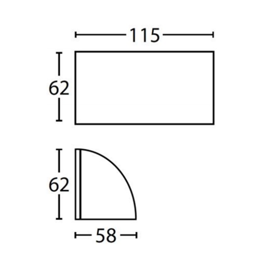 Ridge Solid Bronze Rectangular Step Light 9957