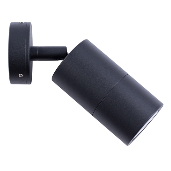 Aluminium Black Single Adjustable Wall Pillar Lights