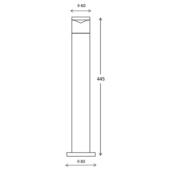 Perspex Lens 316 Stainless Steel Bollard Light