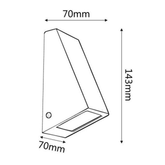 Aluminium White Wedge Wall Light