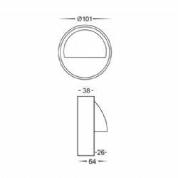 316 Stainless Steel Step Lights with Large Eyelid